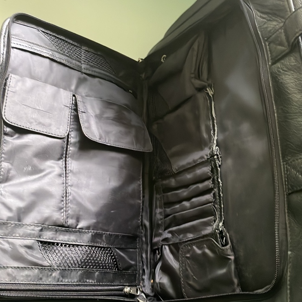 Cellini Black Laptop Computer Case Leather - Gem